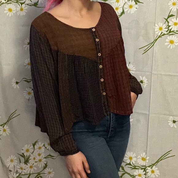 Sacred Threads | Tops | Sacred Threads Oversized Bohemian Dark Plaid ...